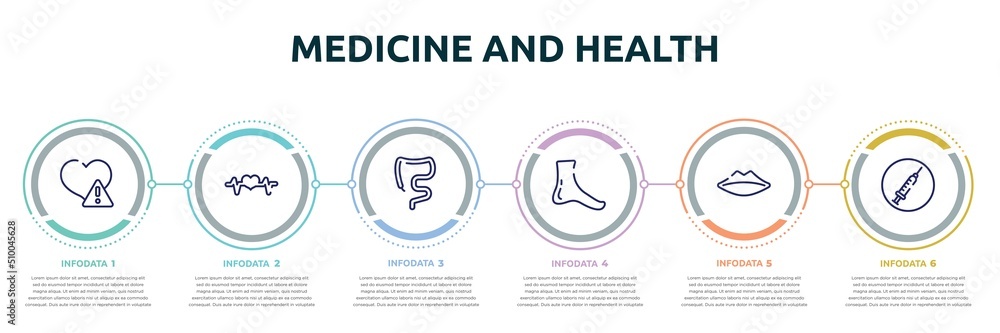 medicine and health concept infographic design template. included ...
