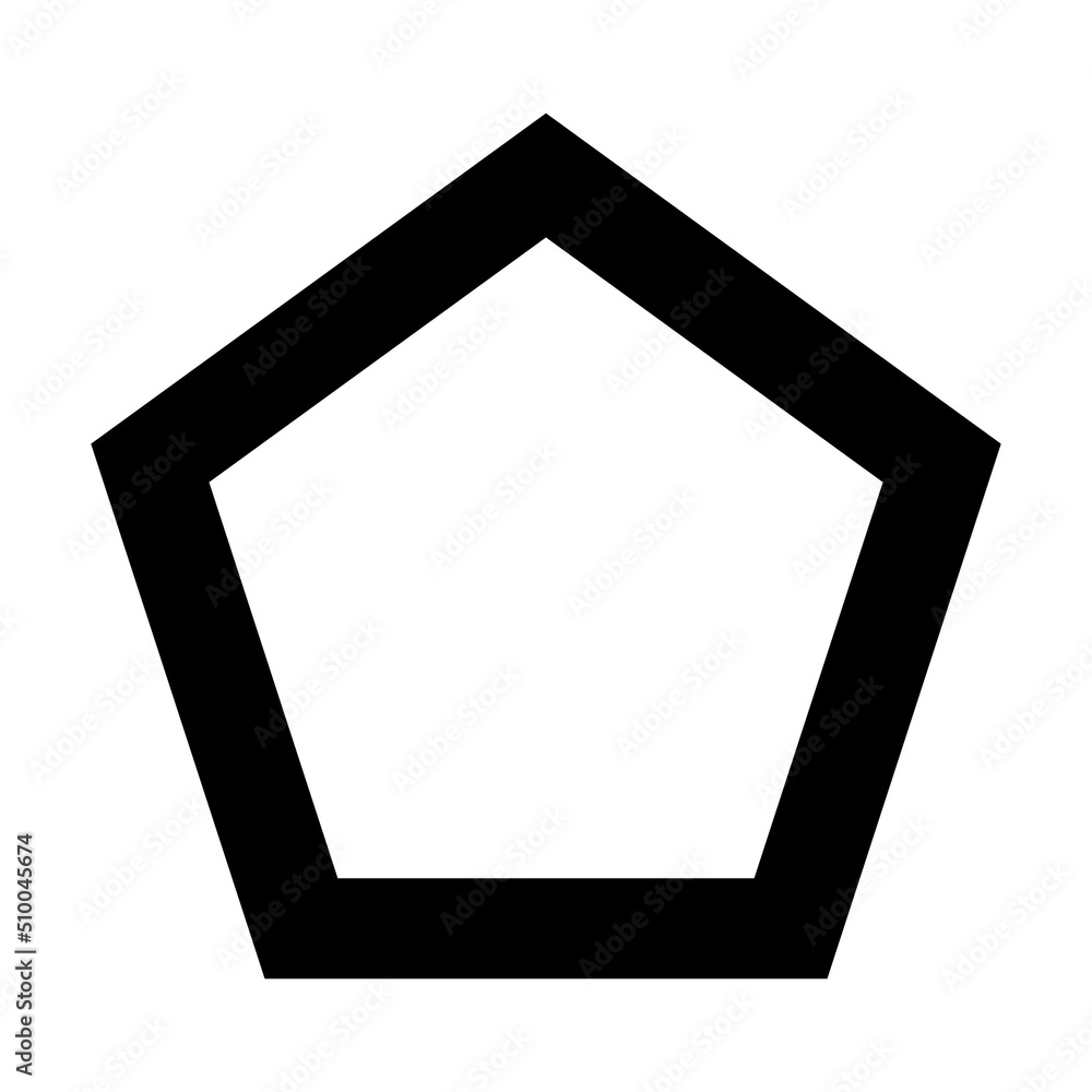 Pentagon symbol shape vector icon for creative graphic design ui ...