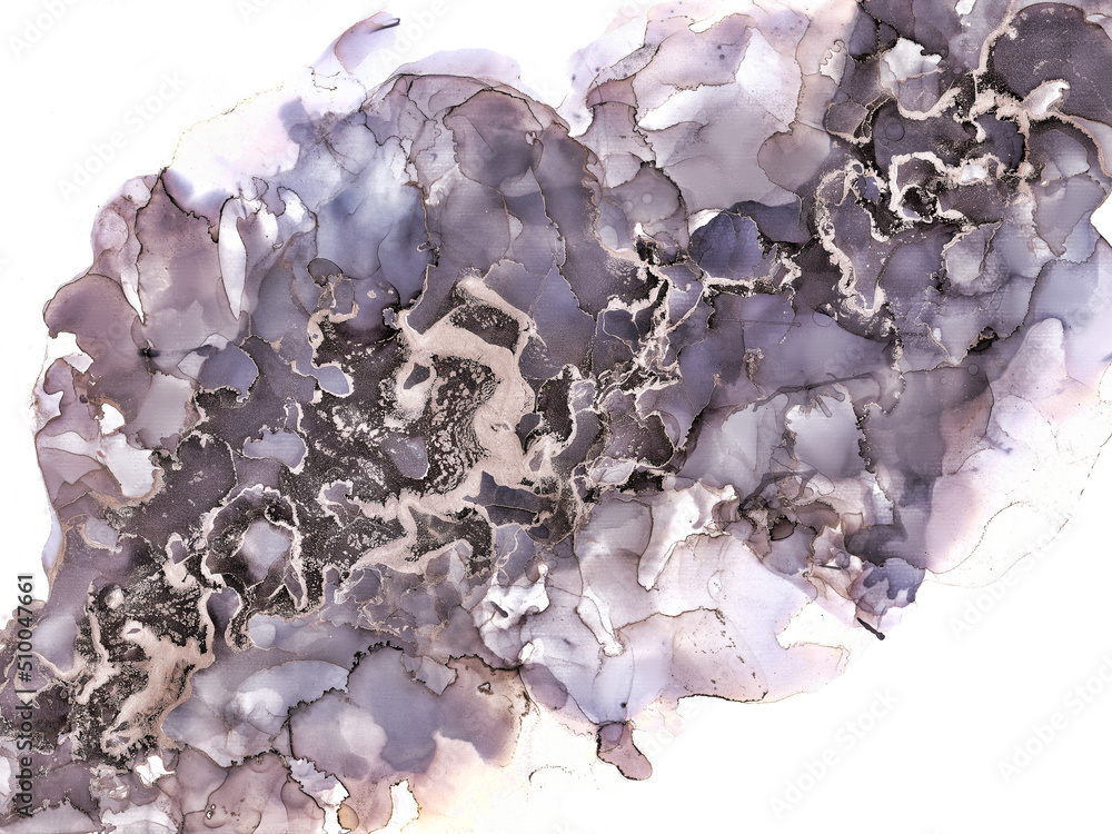 Black and white watercolor background with gold glitter. Water color ...