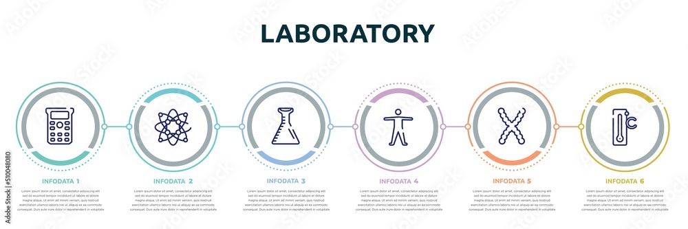 laboratory concept infographic design template. included scientific ...