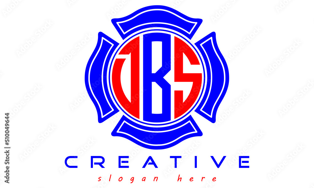 DBS letter monogram font graphic badge Round logotype with 3 letter ...