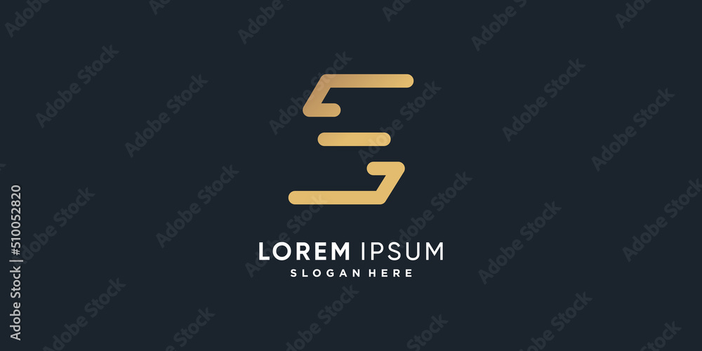 Letter S vector icon logo design with creative unique style Premium ...
