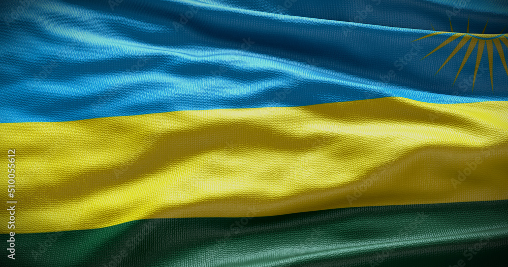 Rwanda national flag background illustration. Symbol of country Stock ...