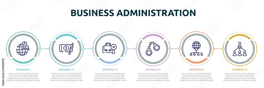 business administration concept infographic design template. included ...
