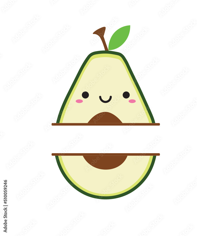 avocado svg, avocado name frame svg, avocado clipart, fruit svg ...