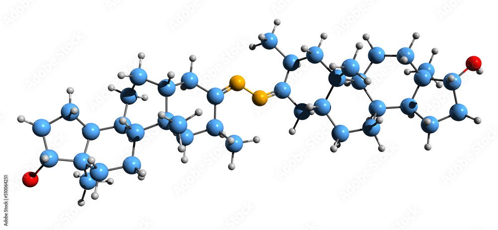 3D image of Bolazine skeletal formula - molecular chemical structure of ...