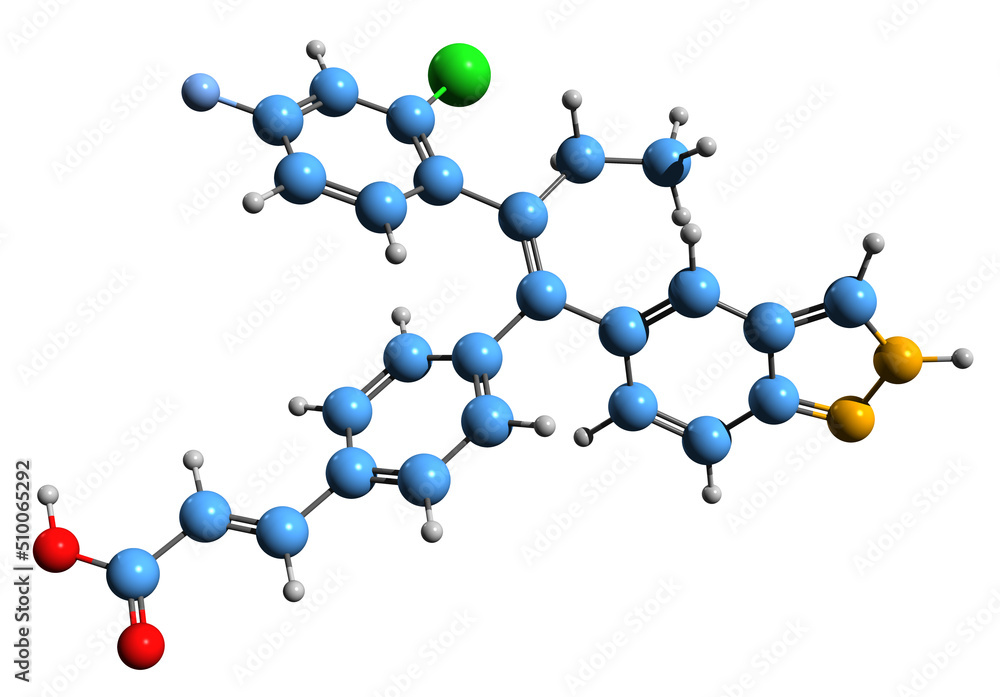 3D image of Brilanestrant skeletal formula - molecular chemical ...