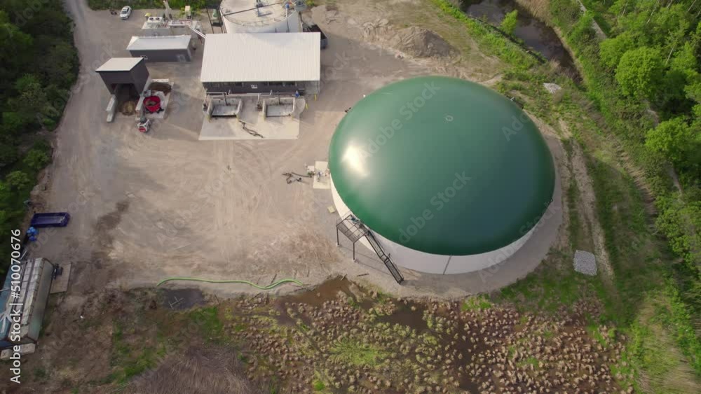 Biogas plant and farm in park or green space in Toronto, Canada ...