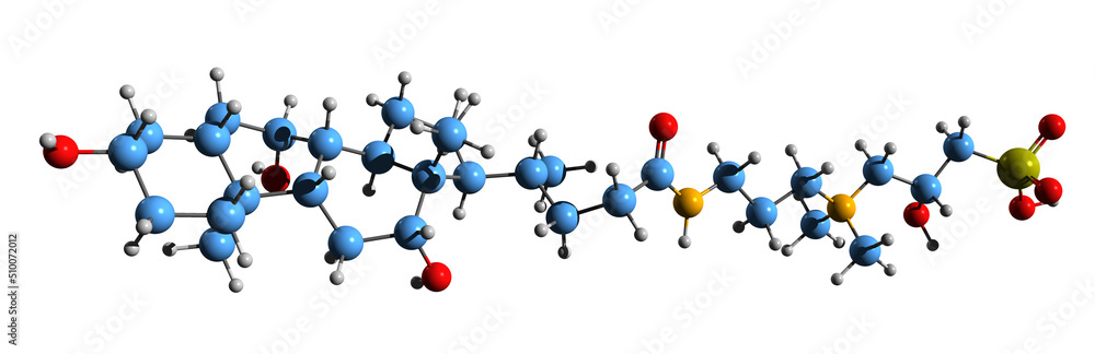 3D image of CHAPSO skeletal formula - molecular chemical structure of ...
