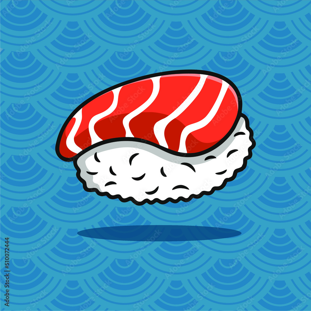 Cartoon sushi Vectors Illustrations. Sushi cartoon, sushi, sushi art ...