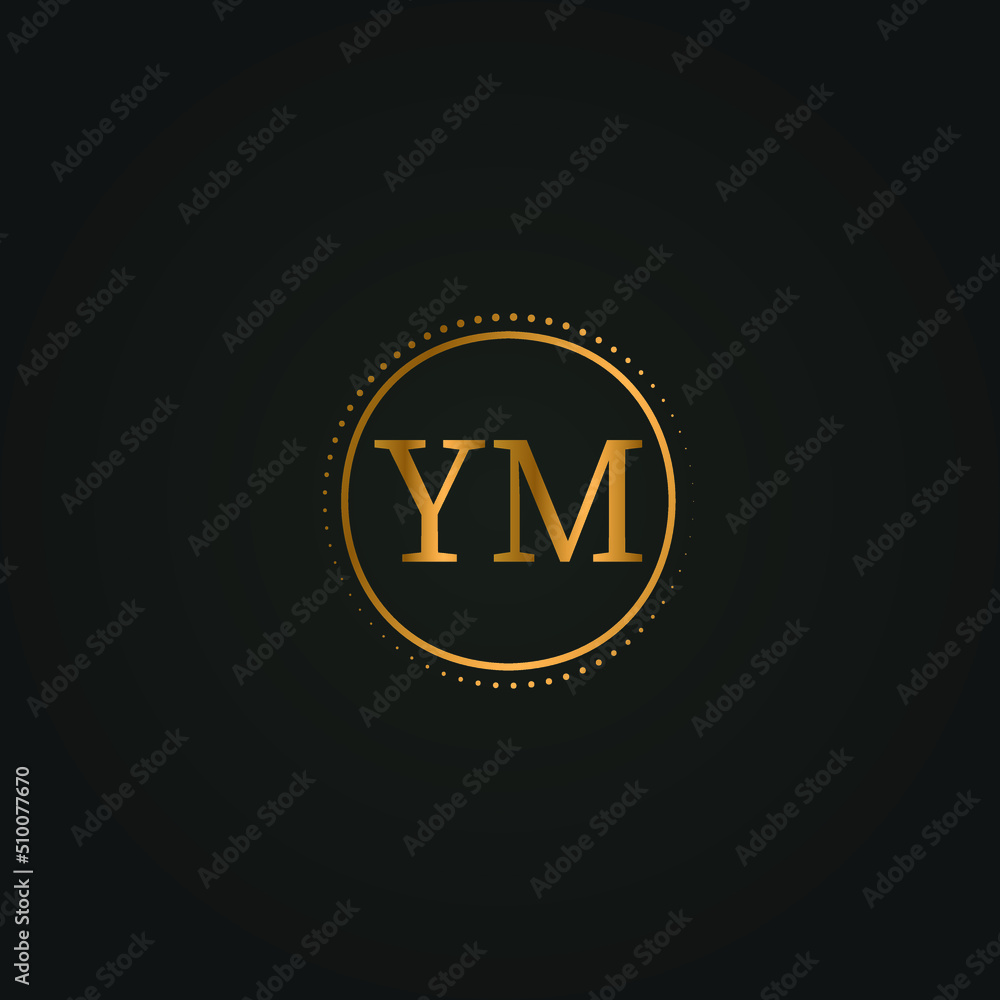 YM 2 letter design for logo and icon.YM monogram logo.vector ...