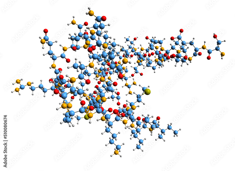3D image of Corticoliberin skeletal formula - molecular chemical ...