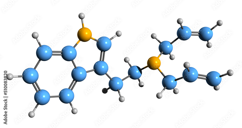 3D image of DALT skeletal formula - molecular chemical structure of ...