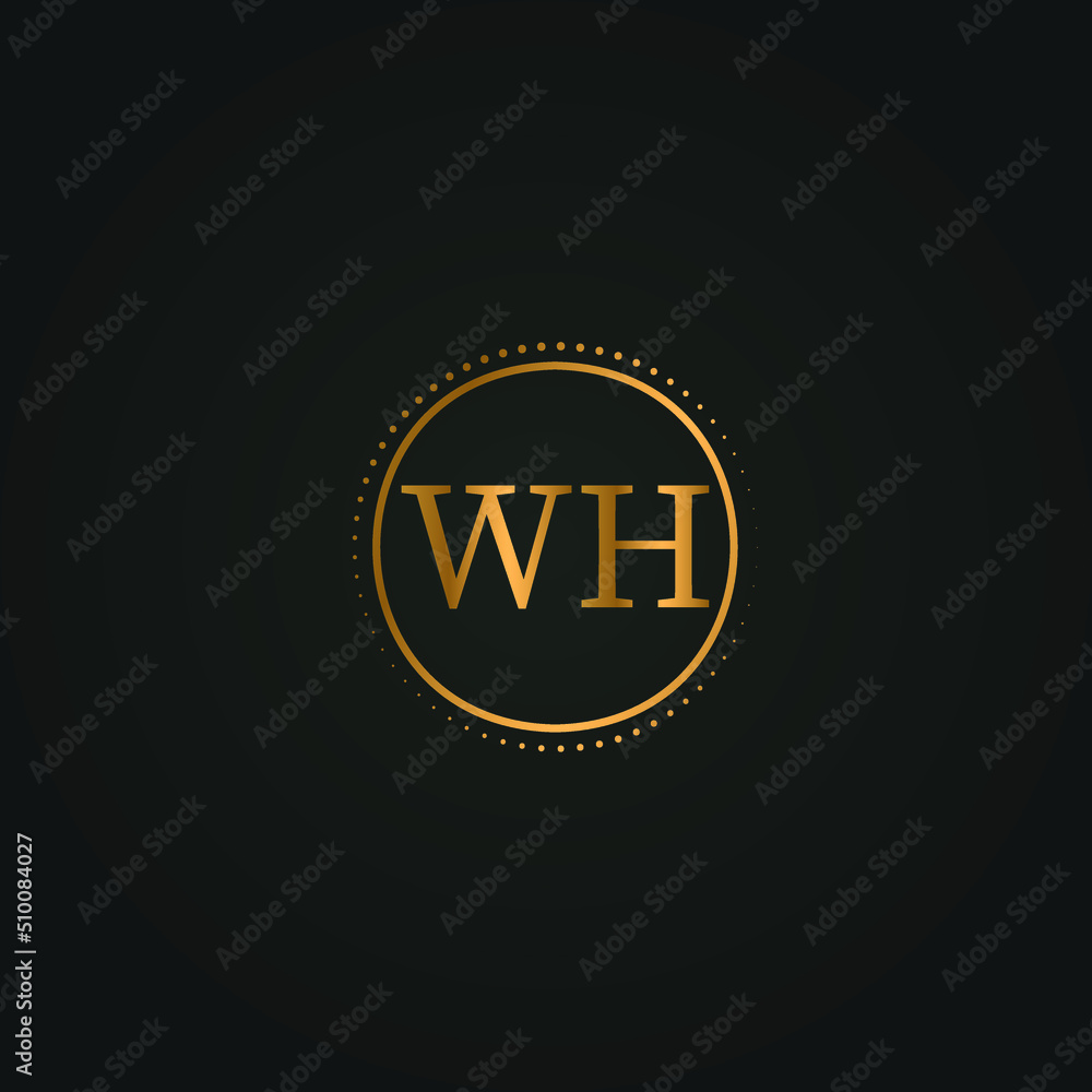 WH 2 letter design for logo and icon.WH monogram logo.vector ...