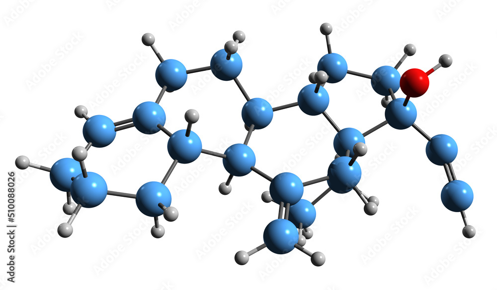 3D image of Desogestrel skeletal formula - molecular chemical structure ...