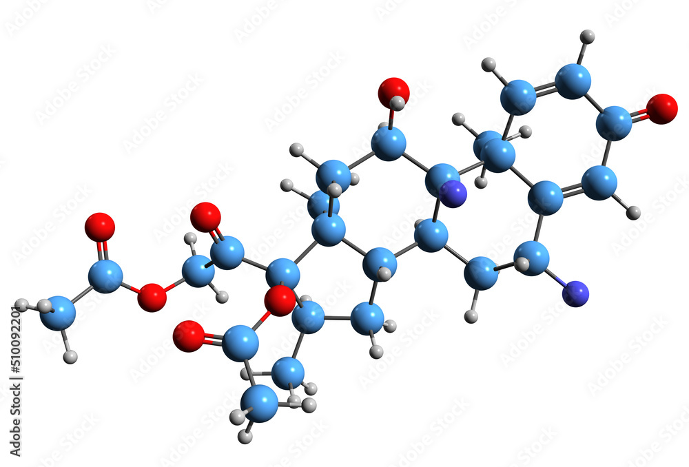 3D image of Diflorasone diacetate skeletal formula - molecular chemical ...
