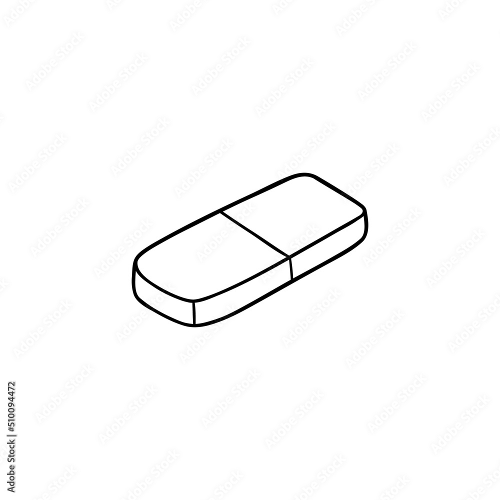 vector kids Coloring page with outline doodle rubber Stock Vector ...