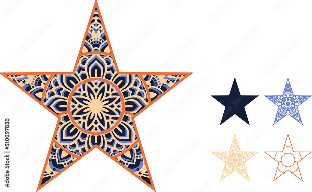 Design -mandala consists of 4 layers. Great for laser cutting machines ...