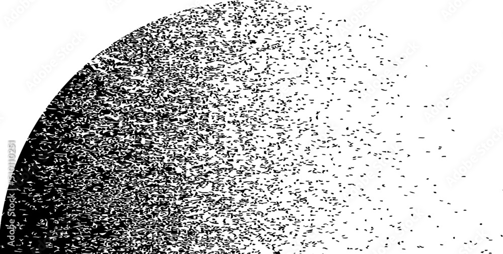 Distorted geometric shape . Minimal art design . Noise destroyed logo ...