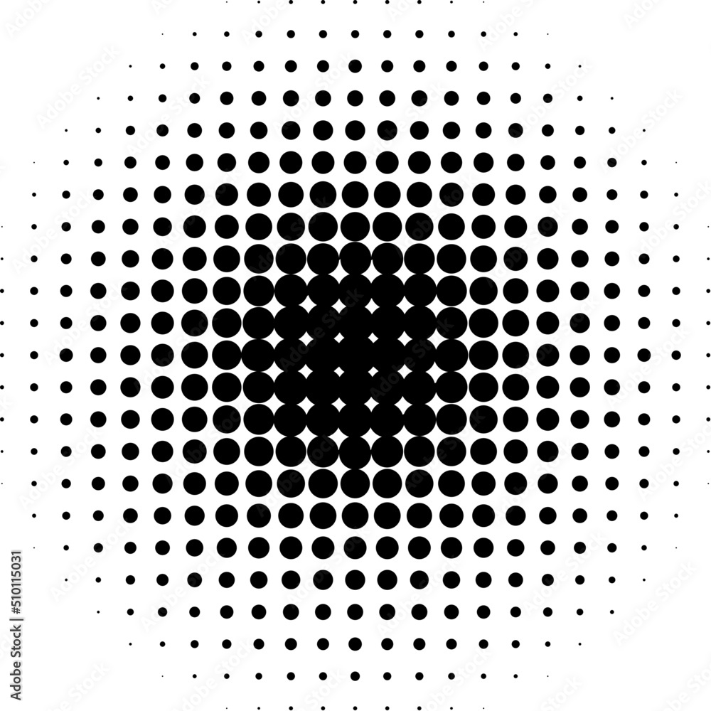 Halftone effect abstract dotted circles vector de Stock | Adobe Stock