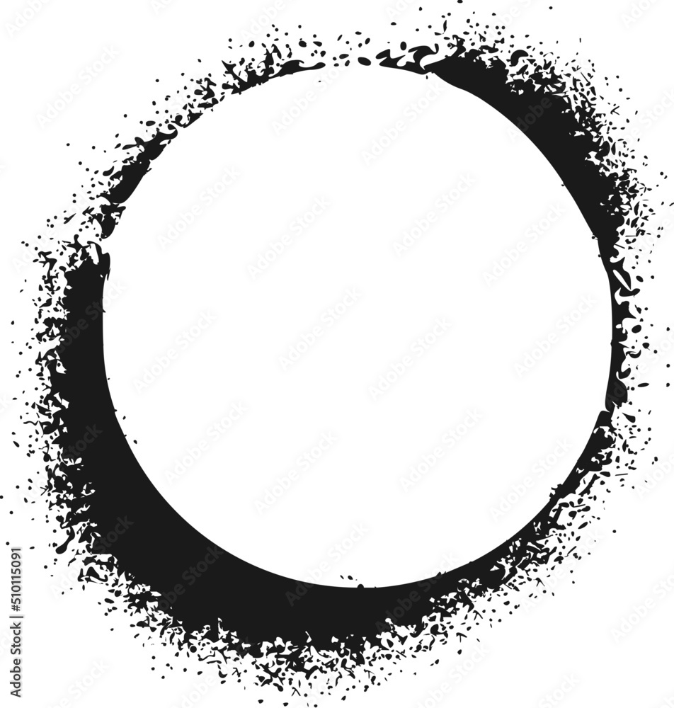 Stencil frame gritty circle border Stock Vector | Adobe Stock