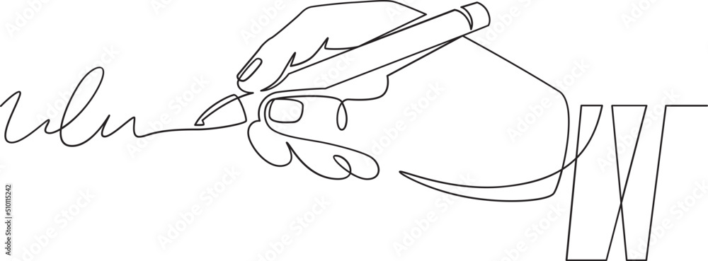 Signature and hand Stock Vector | Adobe Stock