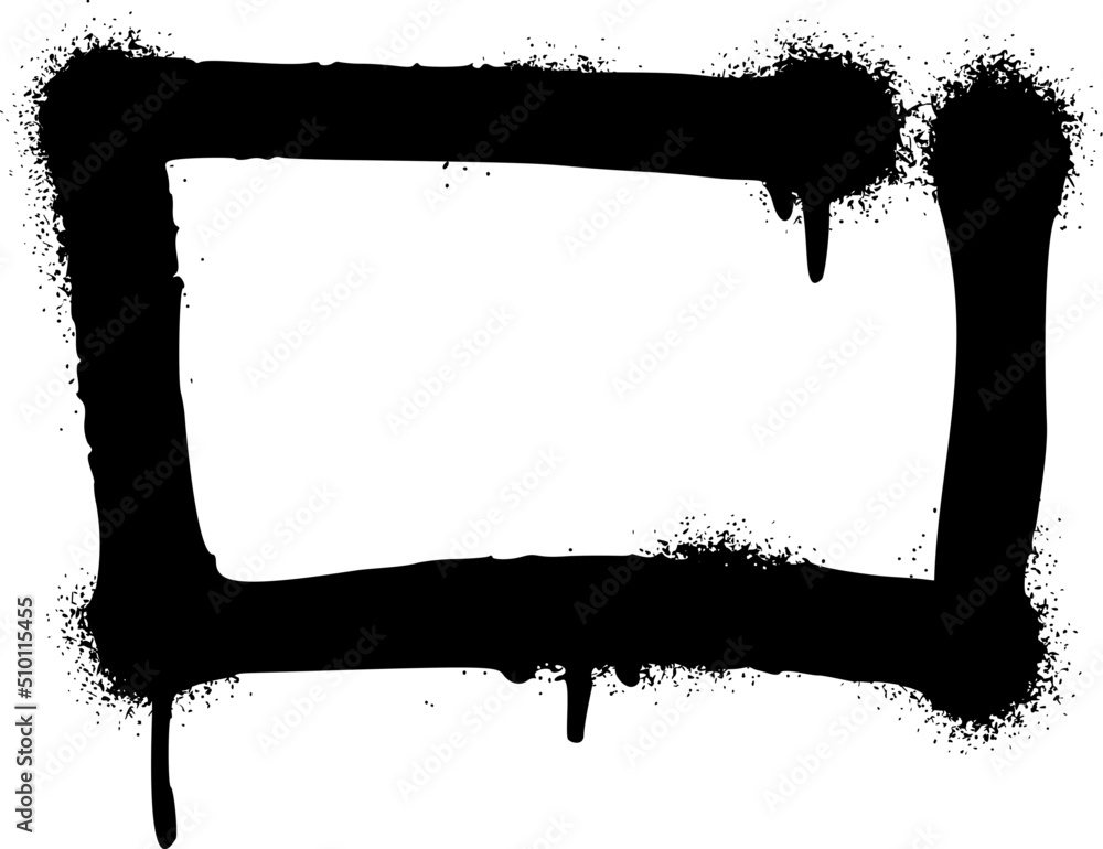 Graffiti spray frame in rectangle shape Stock Vector | Adobe Stock