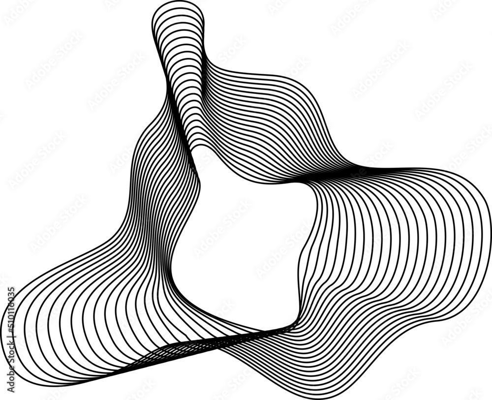 Abstract Contour Line elements Stock Vector | Adobe Stock