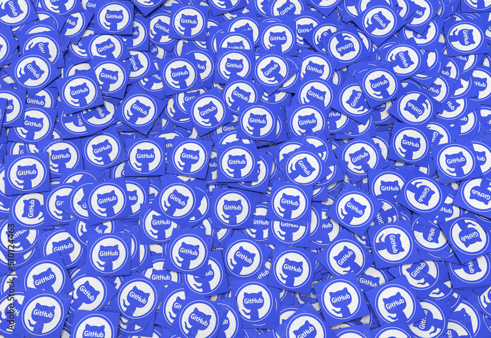 github, social media 3d Logo Visual Scene Stock Photo | Adobe Stock