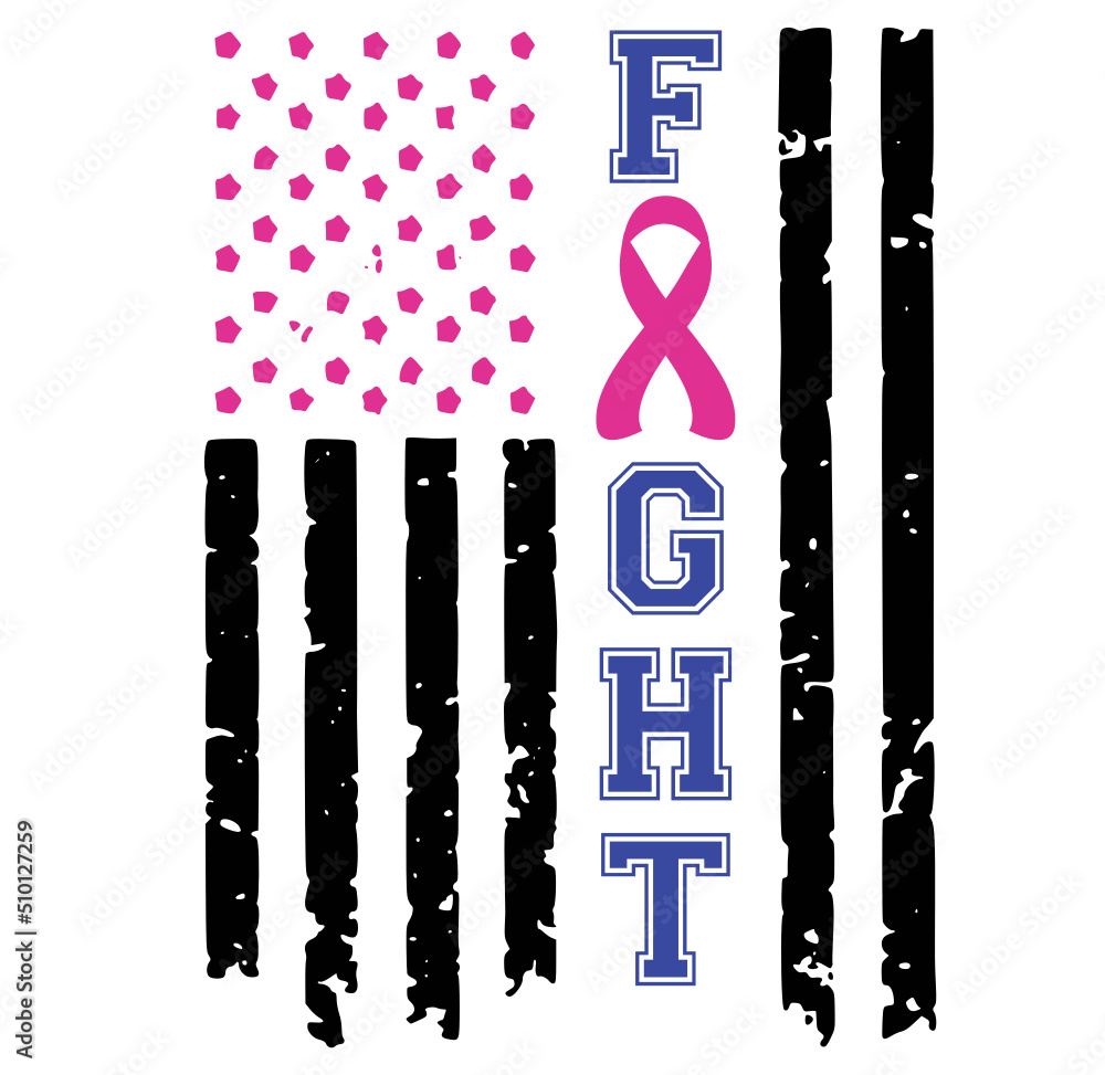 blue cancer usa flag svg png, cancer svg, Fight svg, cancer fight svg ...
