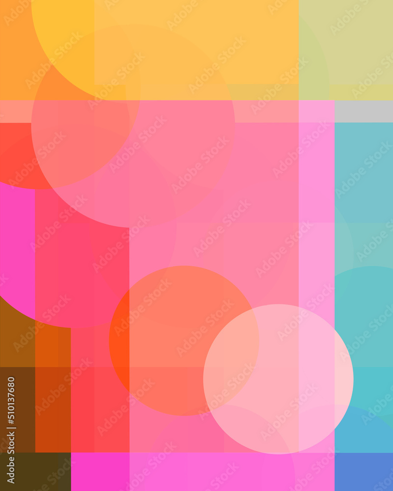 Colorful Layered Geometric Graphic Design Stock Photo | Adobe Stock