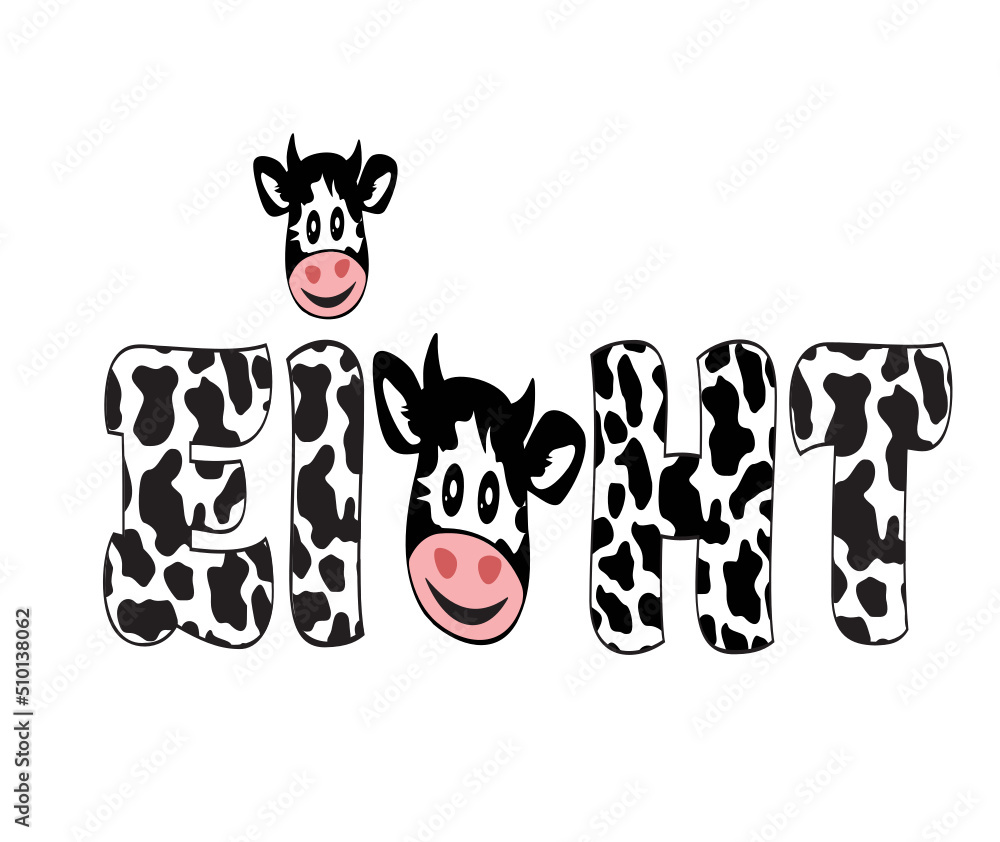 Cow number birthday svg, birthday cow svg, Cow print svg, Birthday girl ...