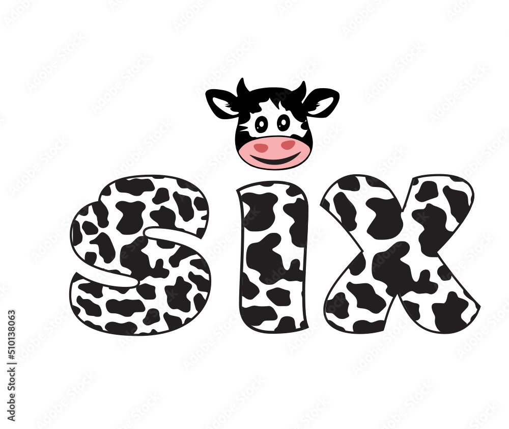 Cow number birthday svg, birthday cow svg, Cow print svg, Birthday girl ...