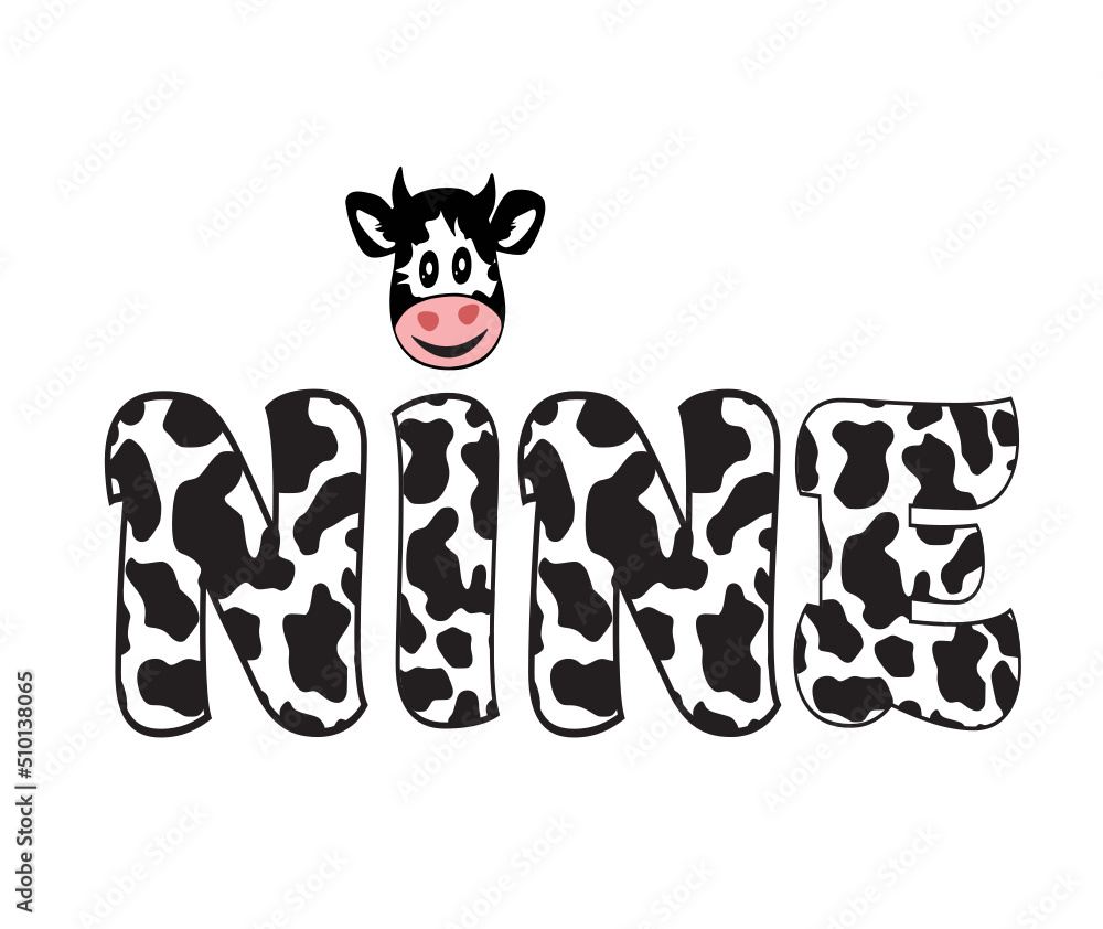Cow number birthday svg, birthday cow svg, Cow print svg, Birthday girl ...