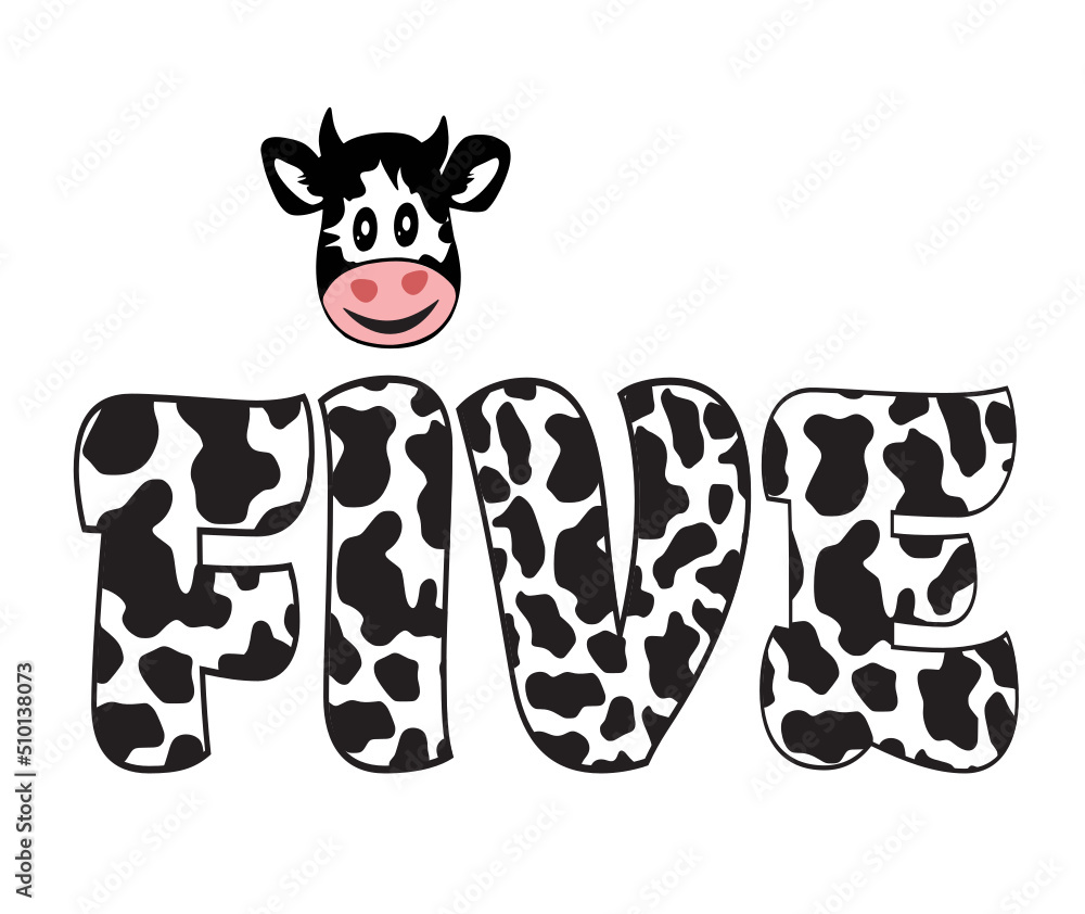 Cow number birthday svg, birthday cow svg, Cow print svg, Birthday girl ...