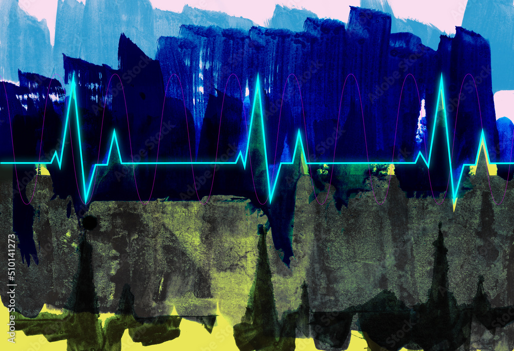 Cardiovascular Heartbeat Pulse Signal Stock Photo | Adobe Stock