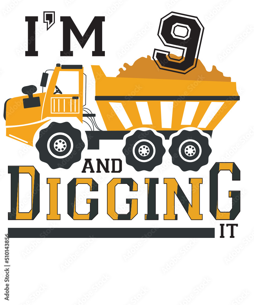 I dig being Svg, Birthday boy svg, Construction Birthday Svg, baby ...