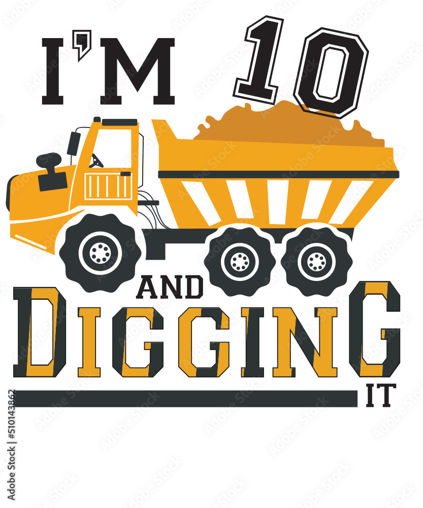 I dig being Svg, Birthday boy svg, Construction Birthday Svg, baby ...