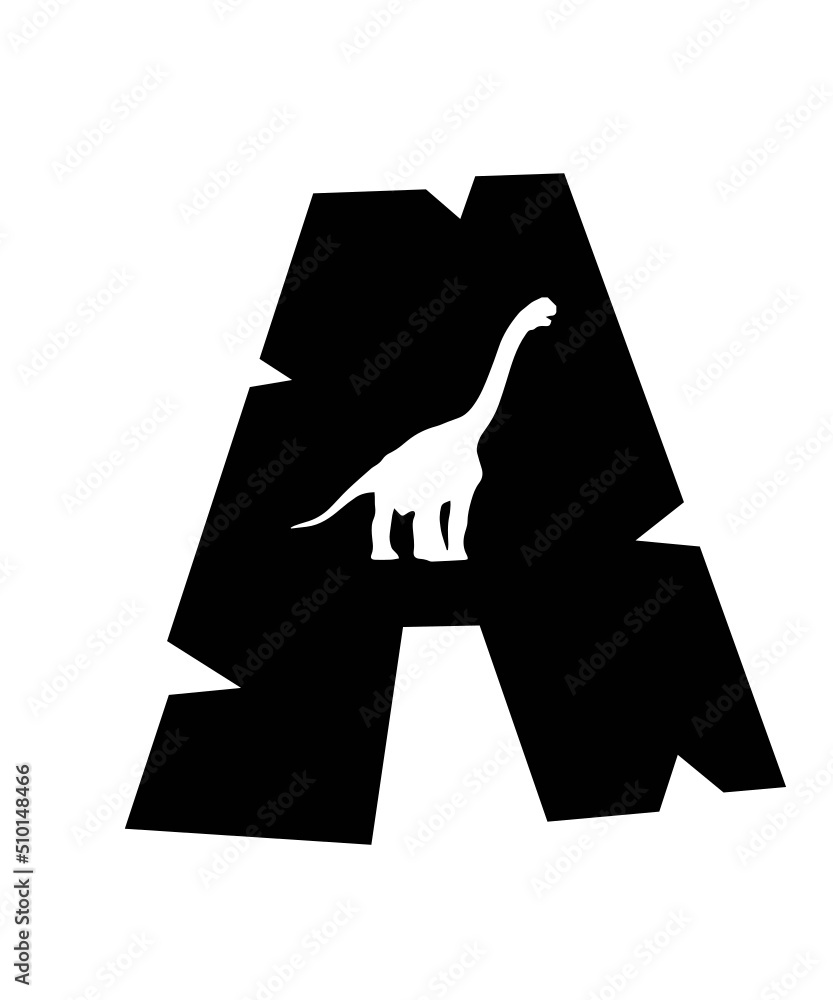 Dinosaur Font SVG, Dinosaur Alphabet, Dinosaur Cut Files, t rex font ...