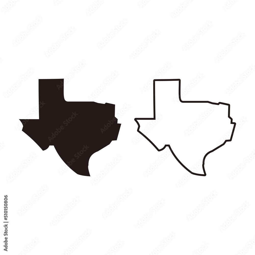 Texas map vector illustration symbol Stock Vector | Adobe Stock