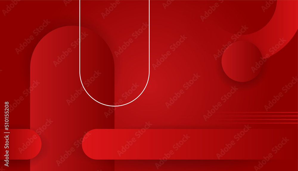 Colorful red presentation templates elements. Vector infographics. Use ...