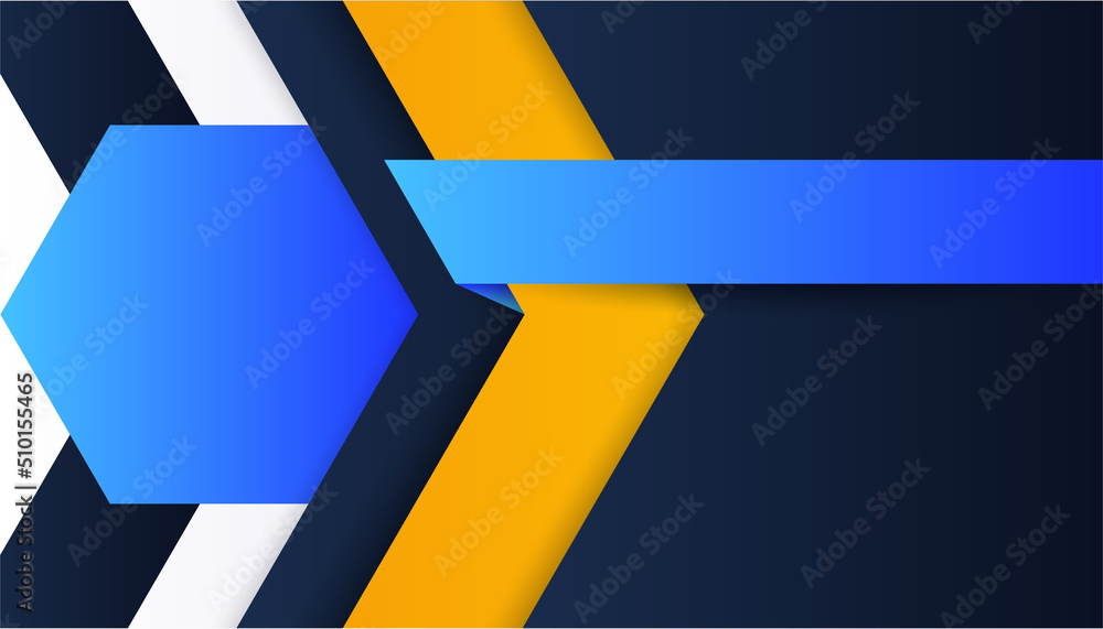 Colorful blue and yellow presentation templates elements. Vector ...