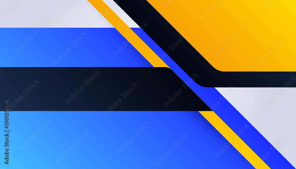 Colorful blue and yellow presentation templates elements. Vector ...
