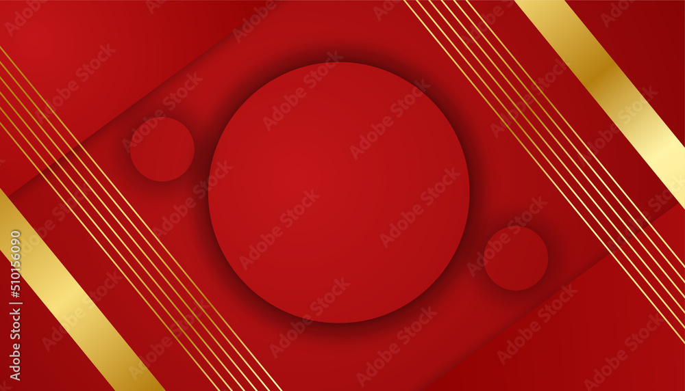 Colorful red presentation templates elements. Vector infographics. Use ...
