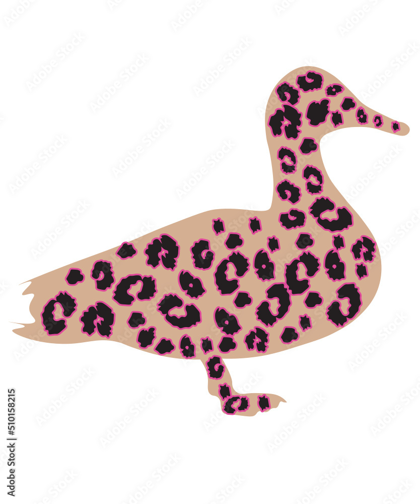 Cheetah Print Duck PNG, leopard print duck svg, duck svg, Cheetah Print ...
