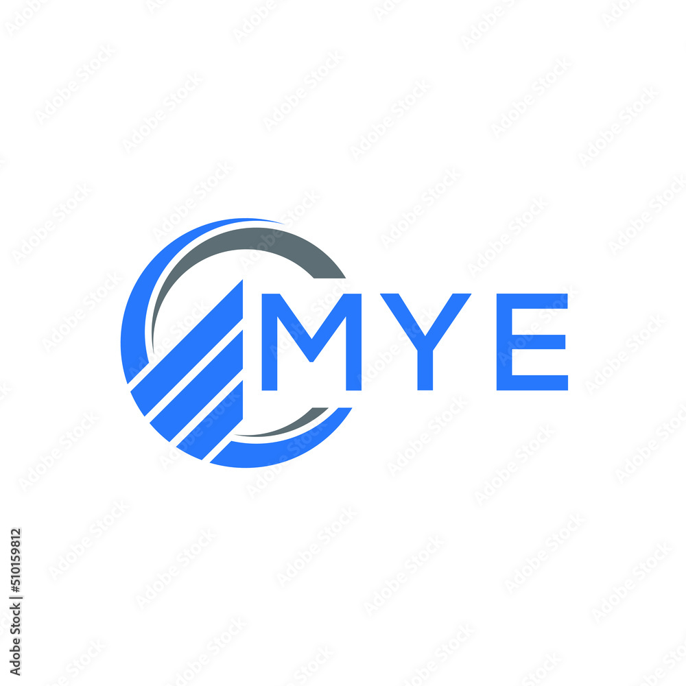 MYE Flat accounting logo design on white background. MYE creative ...