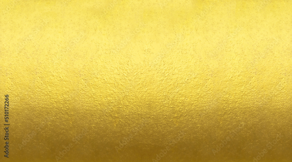 Gold wall texture background. Yellow shiny gold paint on wall serface ...