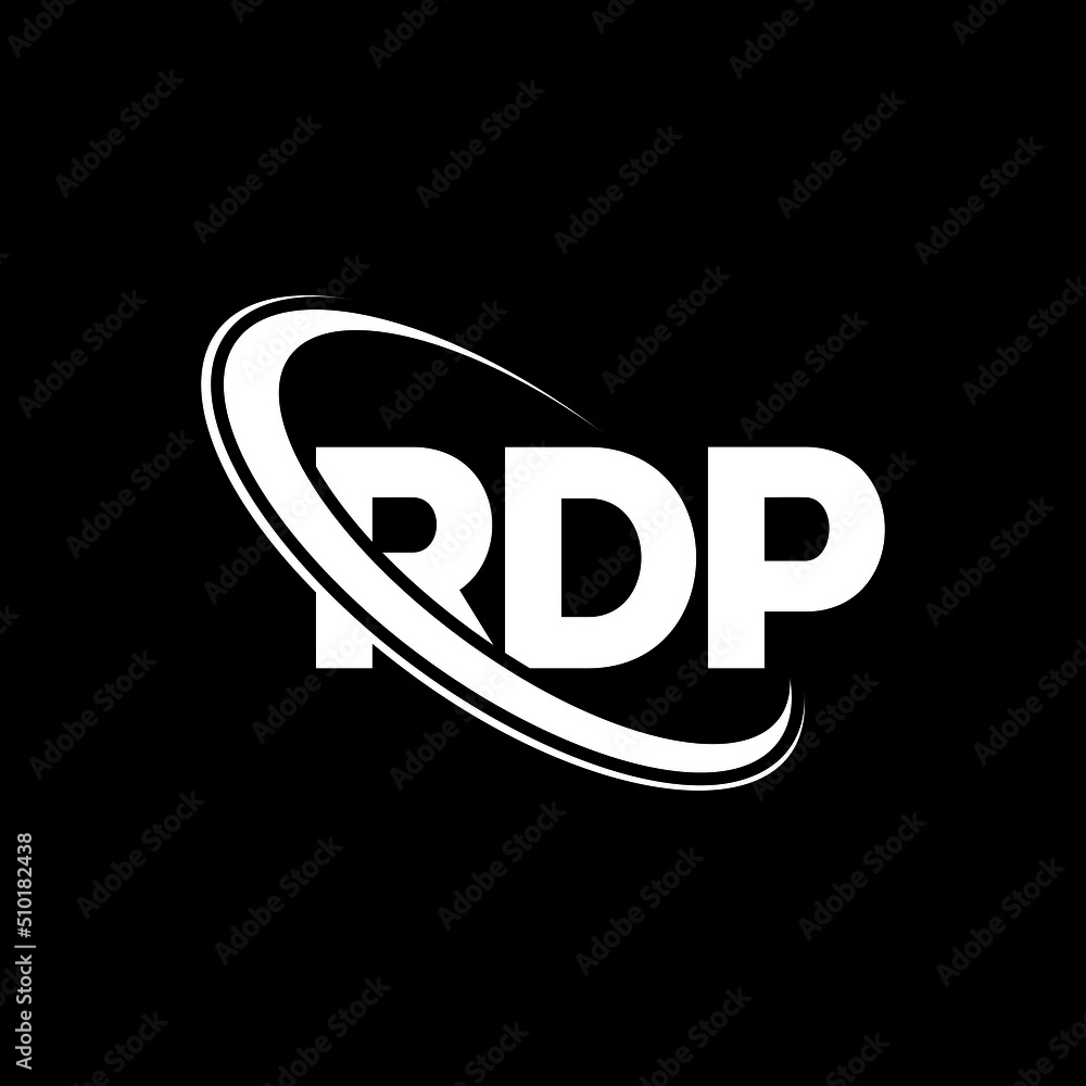 Vecteur Stock RDP Logo RDP Letter RDP Letter Logo Design Initials 