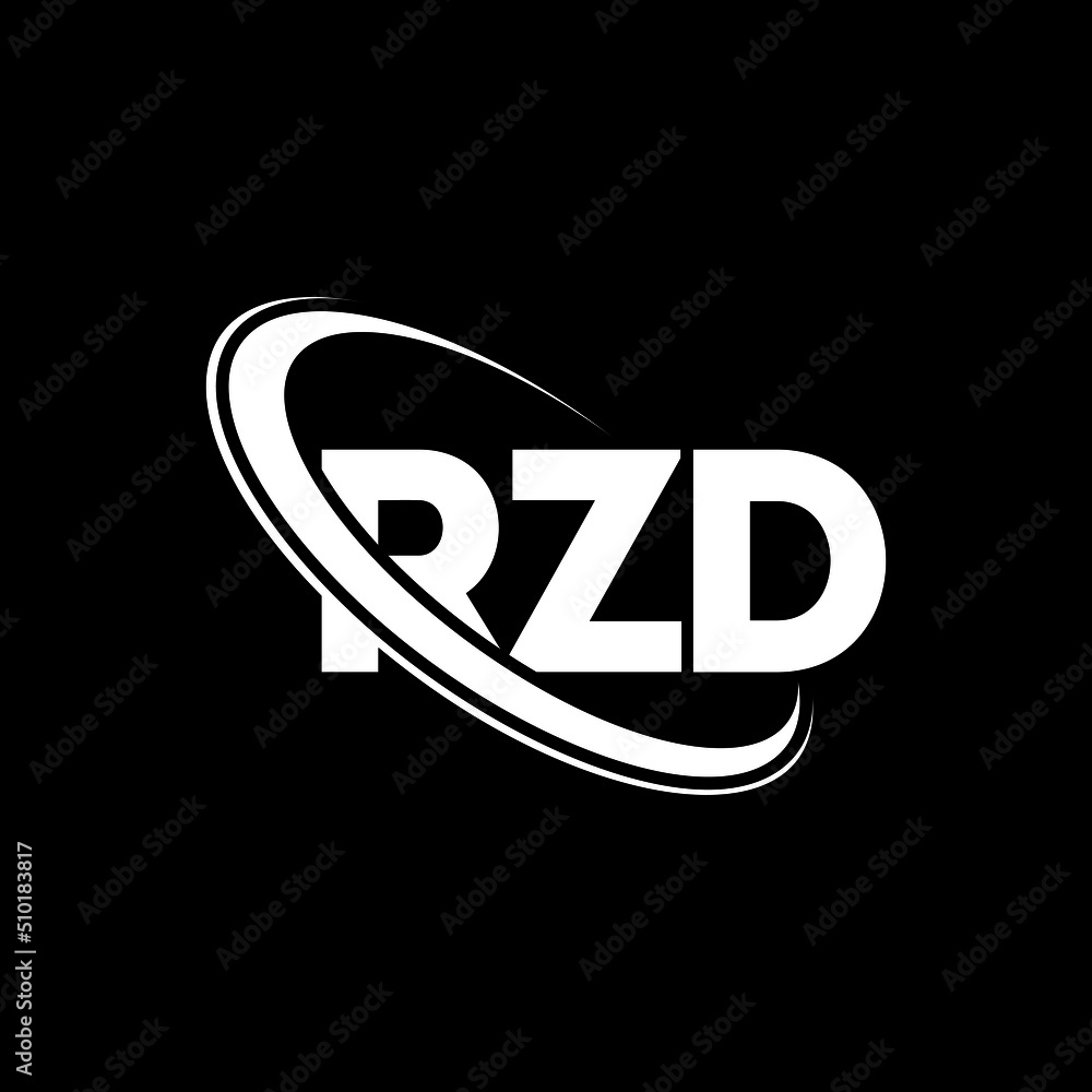 RZD logo. RZD letter. RZD letter logo design. Initials RZD logo linked ...