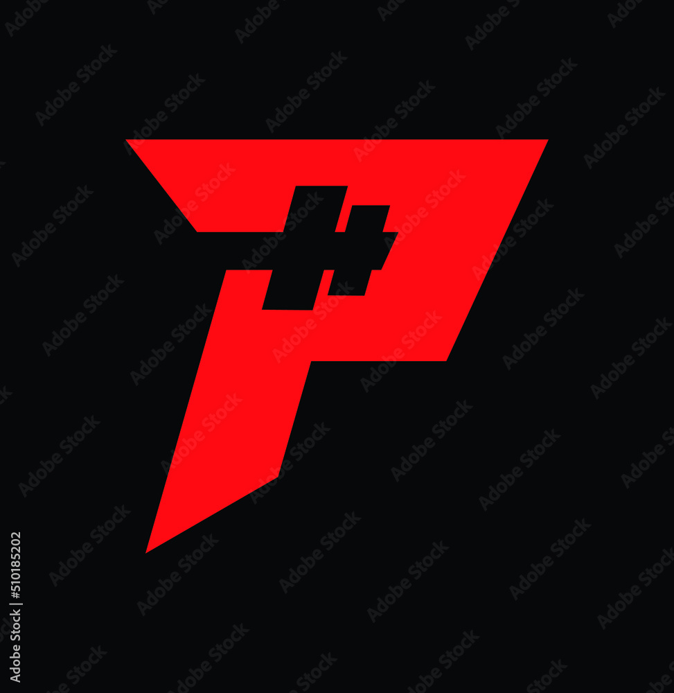 Letter P Logo With barbell. Fitness Gym logo. fitness vector logo ...